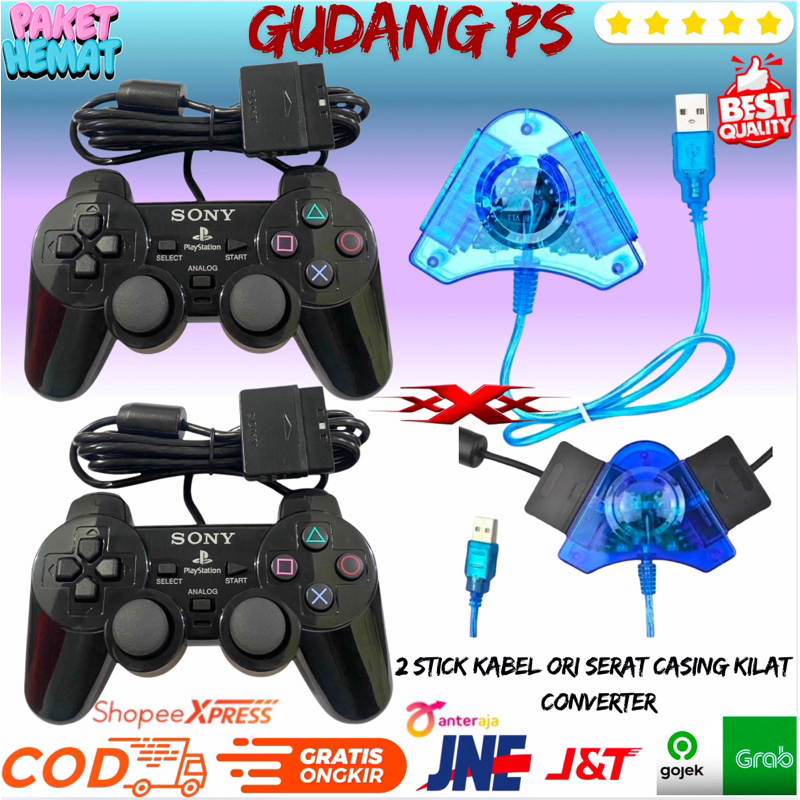 Jual Stik stick ps2 tw 2pcs+convertor 1pcs(promo paket) | Shopee Indonesia