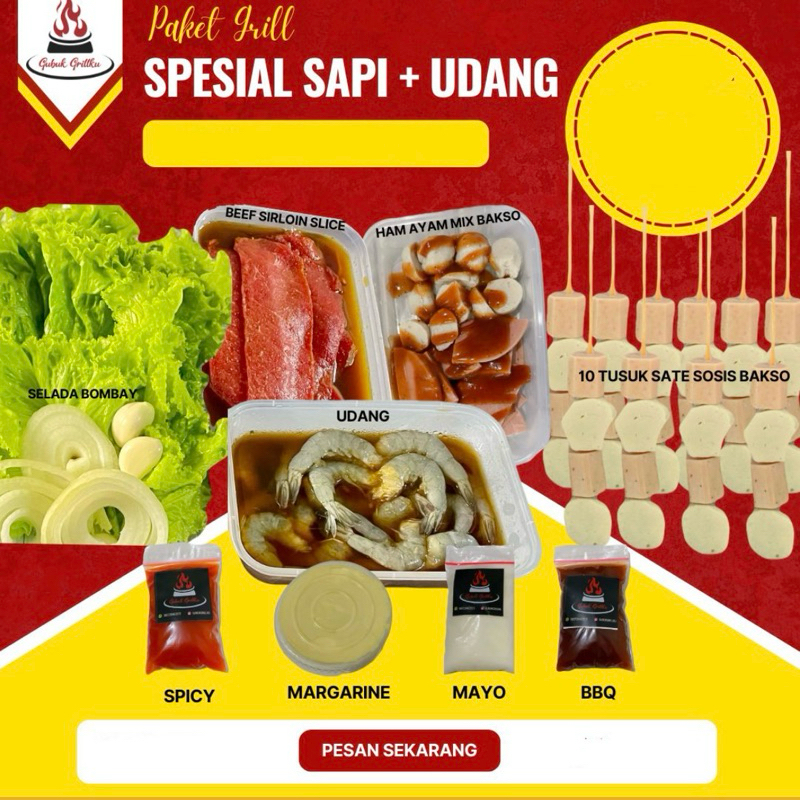 Jual PAKET SPESIAL SAPI & UDANG (PAKET BBQ || PAKET GRILL) | Shopee ...