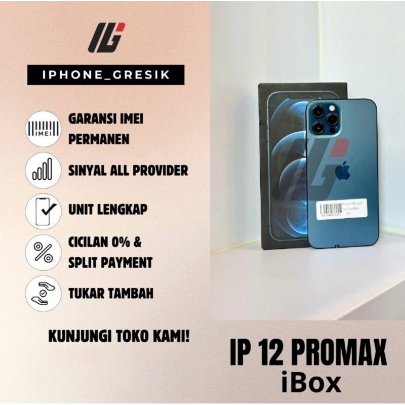 Jual iPhone 12 ProMax 128/256GB Second IBOX Resmi Indonesia Fullset ...