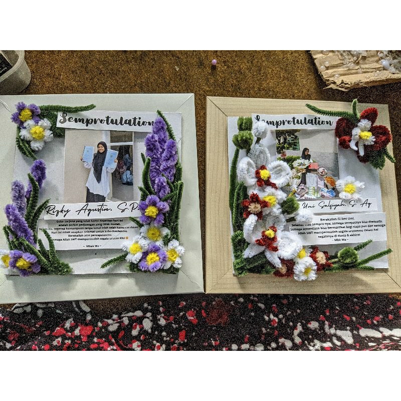 Jual Figura Bingkai Foto Bunga Kawat Bulu 3d Shopee Indonesia
