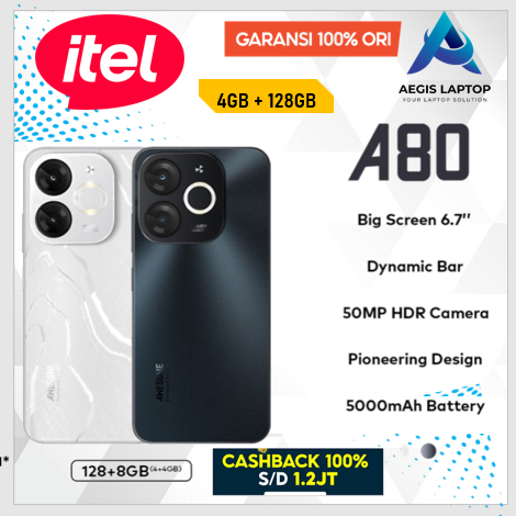 Jual itel A80 4/128GB 50MP Super HDR Camera - 6.7" 5000mAh with Type C - Octa-Core Processor ts ...