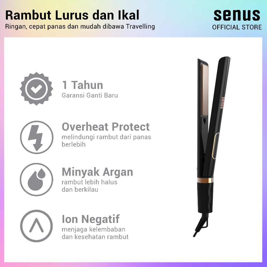 Jual Senus Hair Straightener Catokan pelurus rambut ceramic plate ...