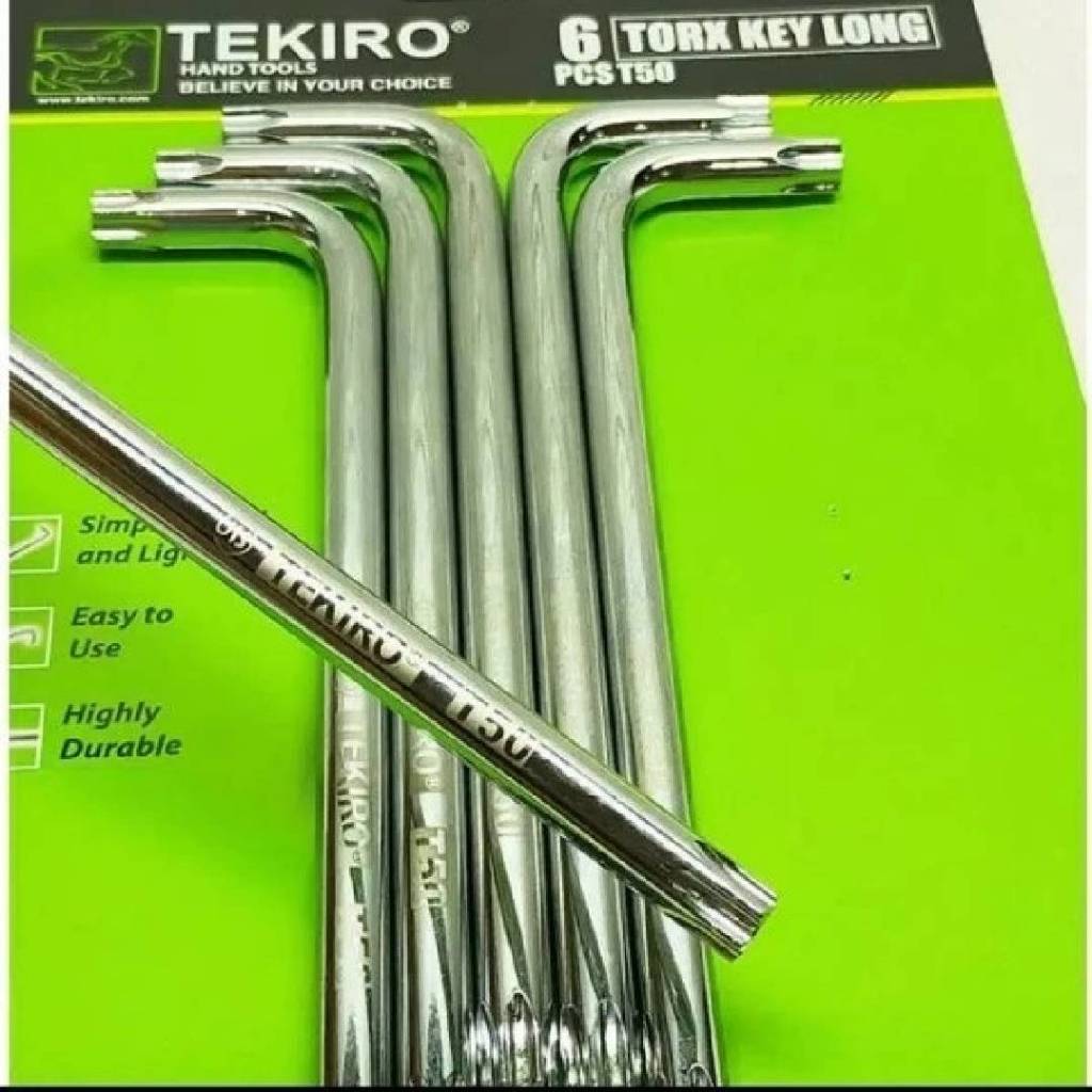 Jual TEKIRO KUNCI L BINTANG T25 T40 T50 /CR.V Kunci L Bintang Torq Key / PANJANG TP LUBANG ...