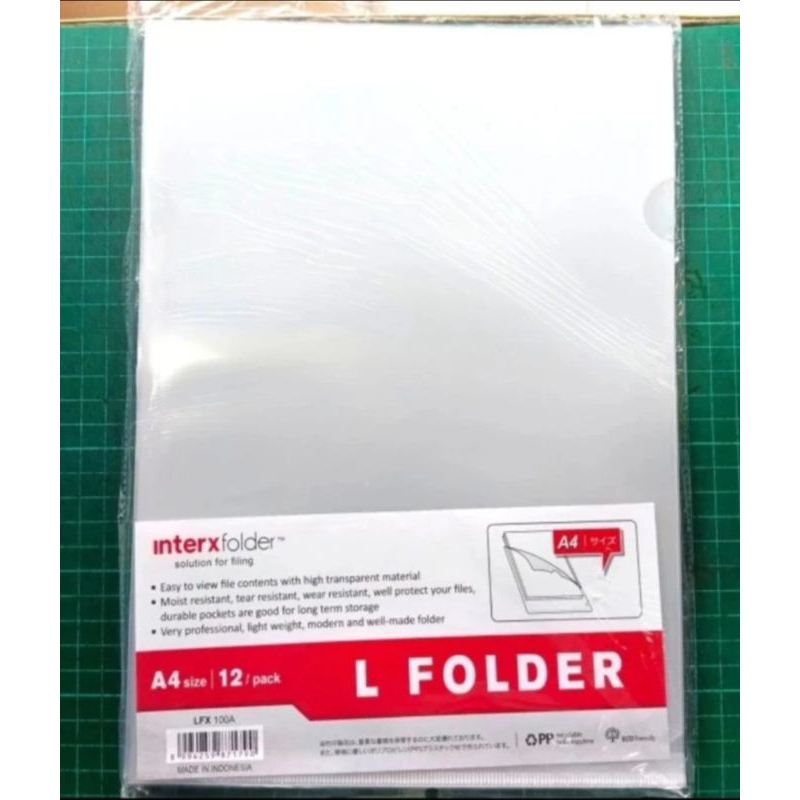Jual map L plastik A4 inter x folder pak 12 lembar | Shopee Indonesia