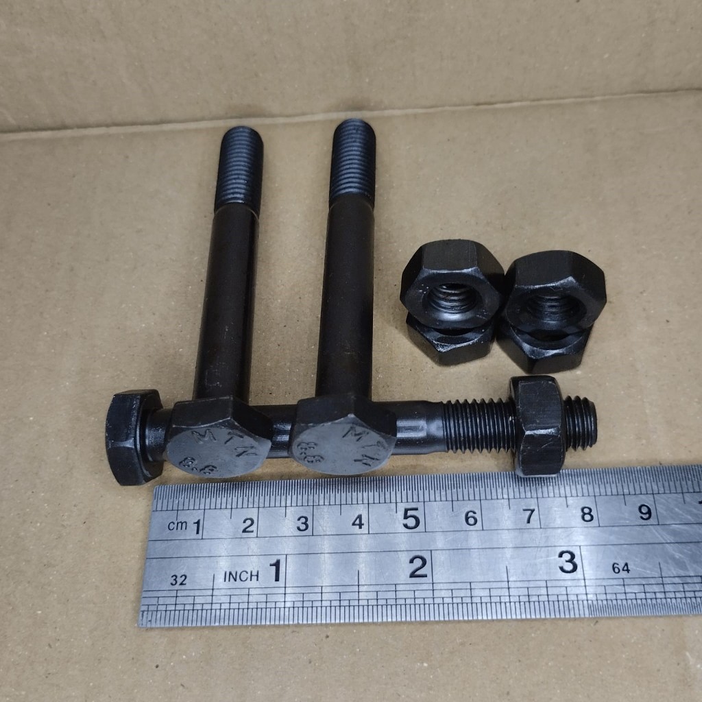 Jual BAUT MUR BAJA KUNCI 17 8.8 M10 X 80 BAUD 14 HTB M10X80 PANJANG 8CM 8 CM HEXA PITCH DRAT 1.5 ...