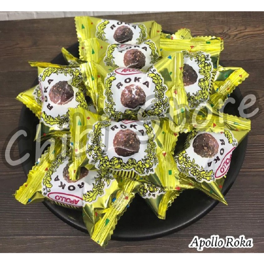 Jual ECER [5 PCS] Apollo Roka Wafer Ball - Roka Classic Chocolate ...