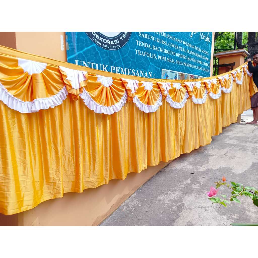 Jual Skriting/Rample meja model poni kipas (Ukuran dan warna bebas ...