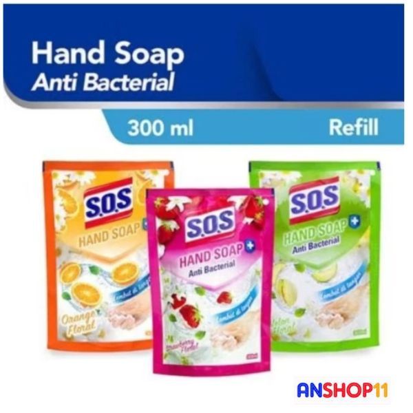 Jual SOS Antibacterial Hand Wash S.O.S Hand Wash Hand Soap Sabun Cuci ...