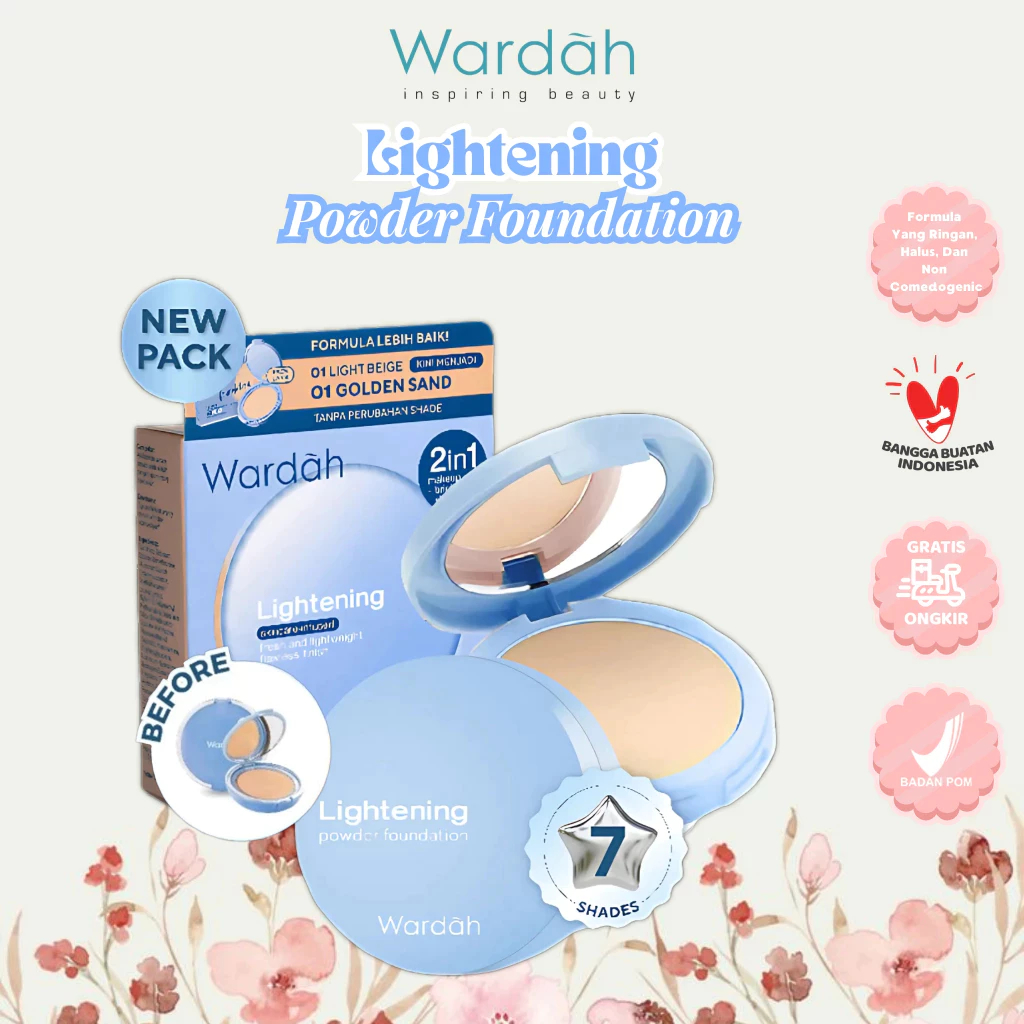 Jual KEMASAN TERBARU Wardah Lightening TWC Two Way Cake Powder ...