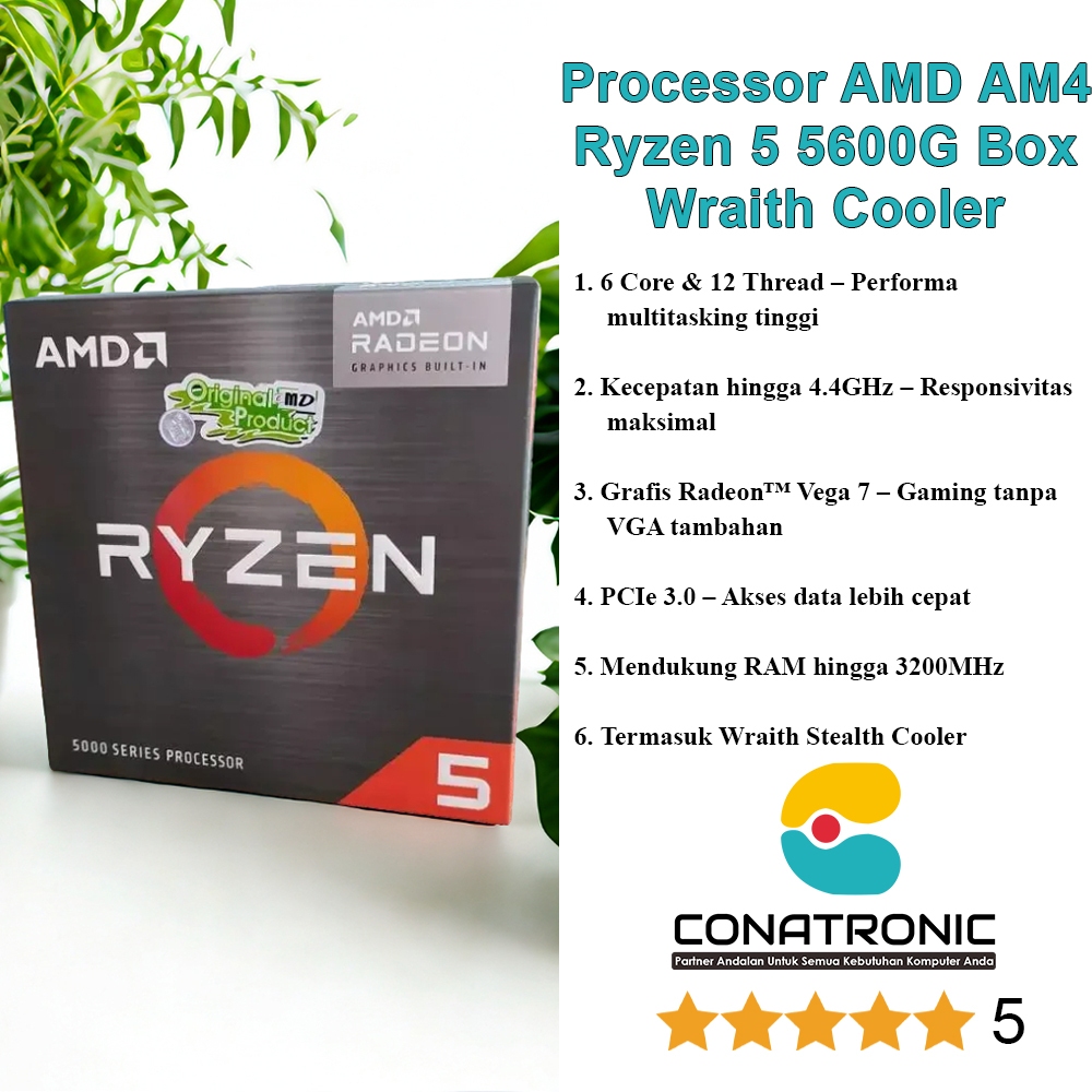 Jual Processor AMD AM4 Ryzen 5 5600G Box Wraith Cooler | Shopee Indonesia
