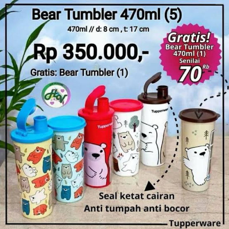 Jual Giant Tumbler Bear Tupperware | Shopee Indonesia