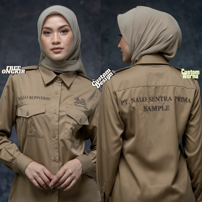 Jual kemeja bordir | Kemeja PDH Bordir Custom | Seragam Kerja ...