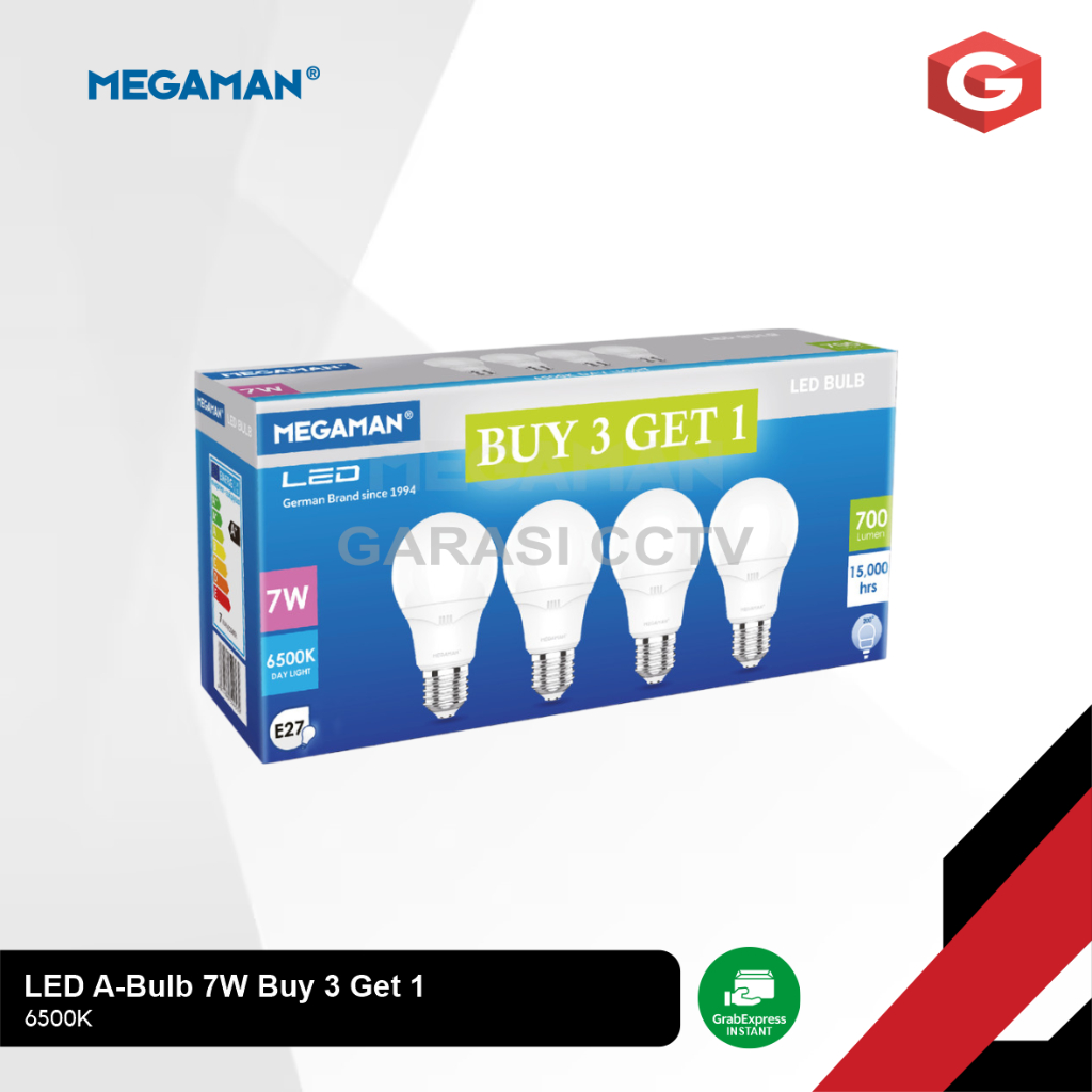 Jual Megaman Lampu LED A-Bulb 7 Watt Buy 3 Get 1 - 6500K | Shopee Indonesia