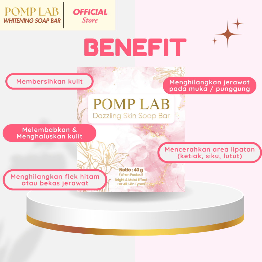 Jual Sabun POMP LAB - Whitening Soap Bar - Niacinamide & Collagen ...
