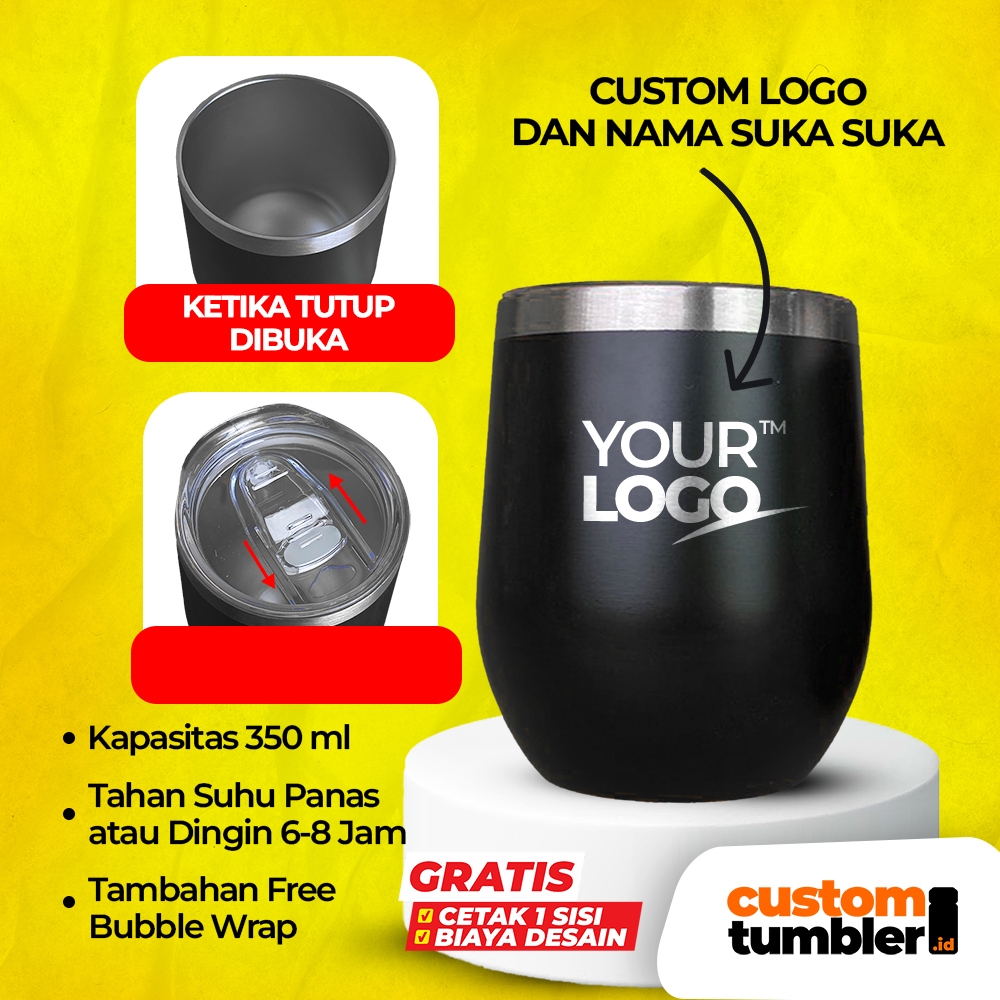 Jual Tumbler Stainless Custom Nama atau Logo Tumblr Olive Egg | Shopee ...