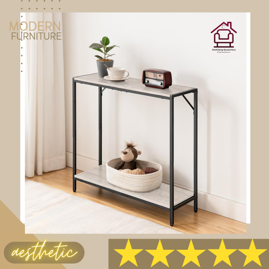 Jual Meja Console Minimalis Ruang Tamu Estetik Industrial | Shopee ...