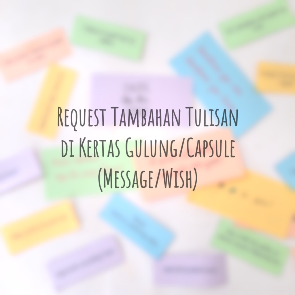 Jual Tambahan Request Tulisan [Jasa Tulis | Belum Termasuk Kertas ...