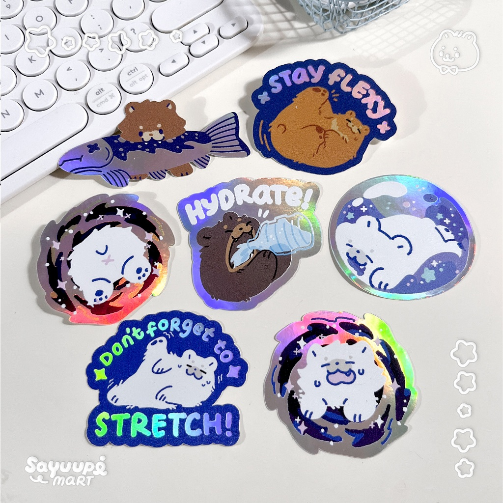 Jual [PREORDER] Die Cut UV Stickers - Holographic | Shopee Indonesia