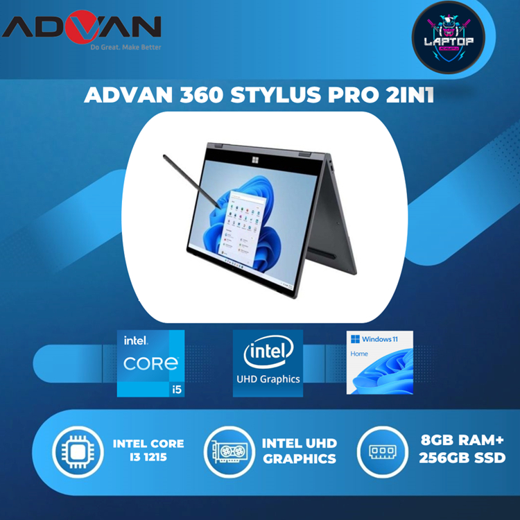 Jual ADVAN 360 STYLUS PRO 2IN1 I3 1215 8GB 256GB W11 14.0FHD IPS GRY ...