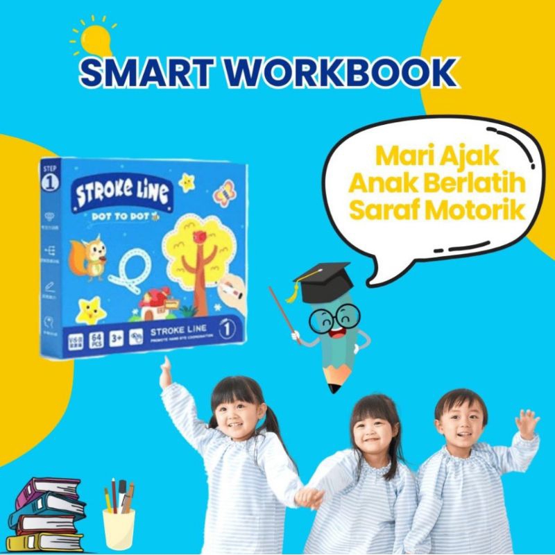 Jual Smart Workbook - Latihan Saraf Motorik (Bantu Meningkatkan Kecerdasan Anak) | Shopee Indonesia