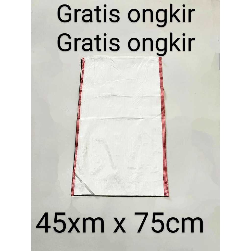 Jual Karung Plastik 25kg Ukuran 45x75cm Setara Karung 25kg Putih Tebal ...