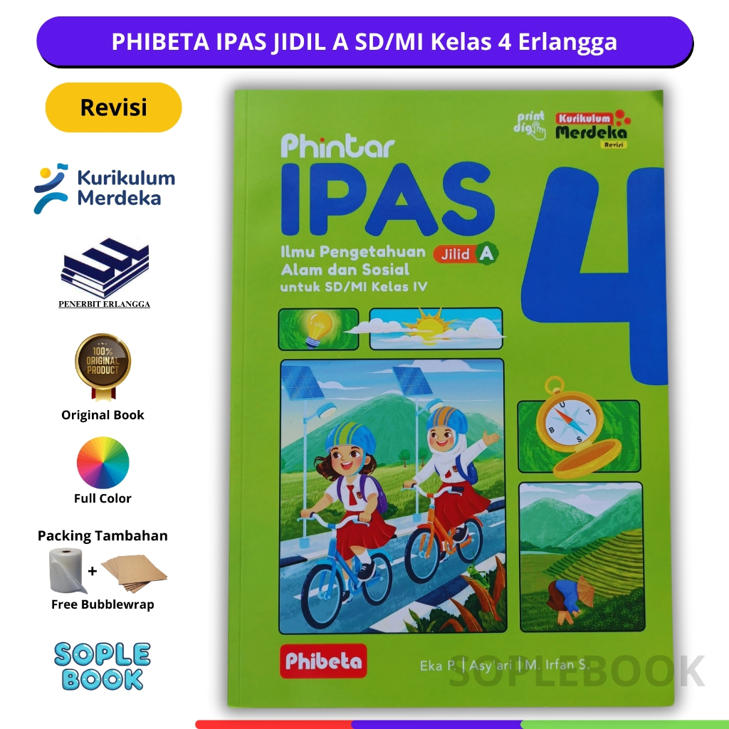 Jual Buku Phintar (Phibeta) IPAS Revisi SD/MI Kelas 4 Kurikulum Merdeka Erlangga | Shopee Indonesia