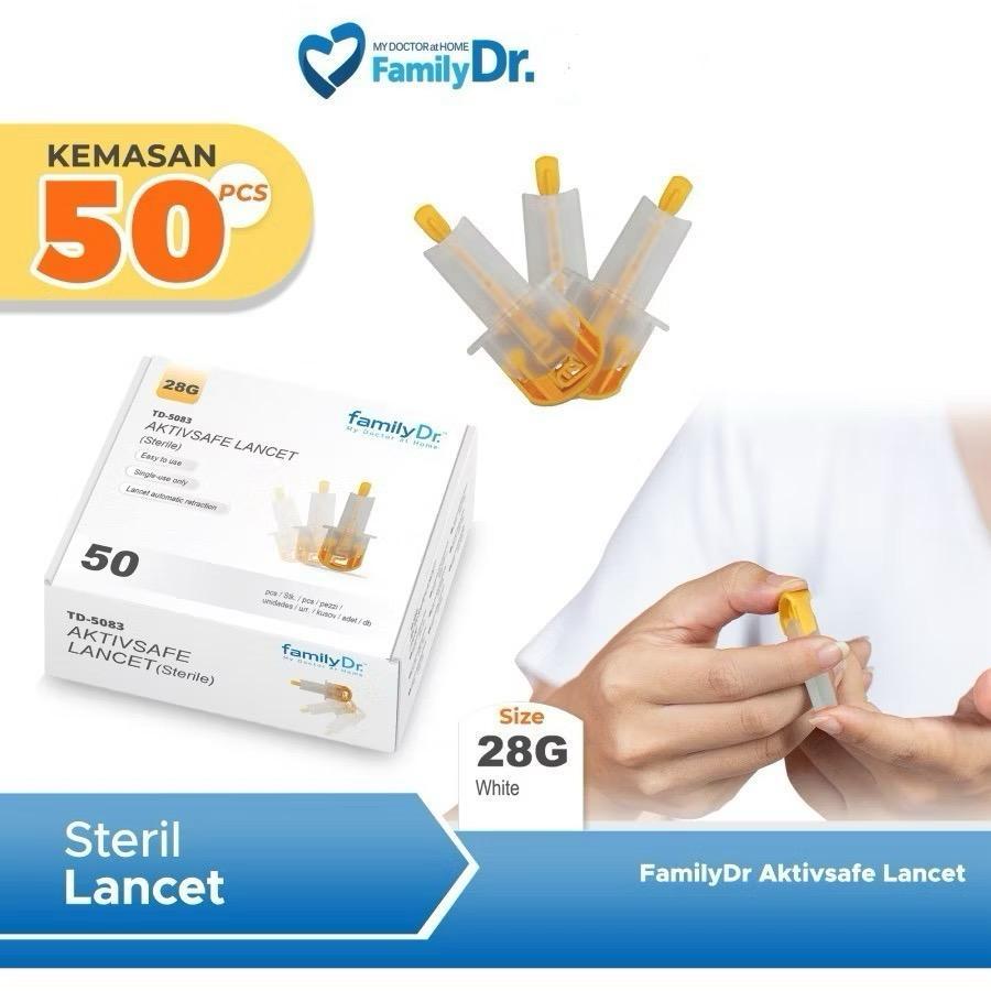 Jual AKTIVSAFE LANCET STERIL FAMILY DR - JARUM PENUSUK STERIL (LANCET ...