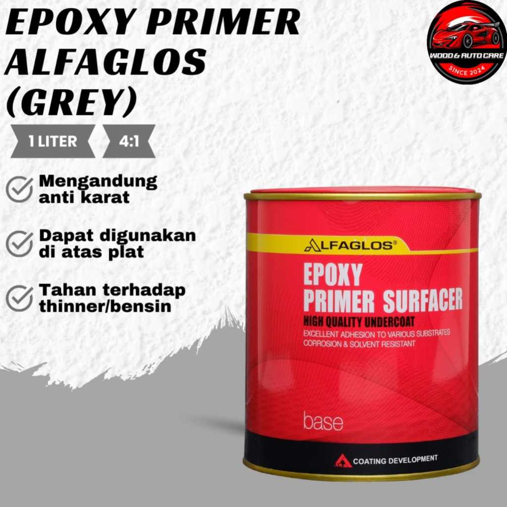 Jual Alfaglos Epoxy Primer Surfacer 1 kg - Army Grey | Shopee Indonesia
