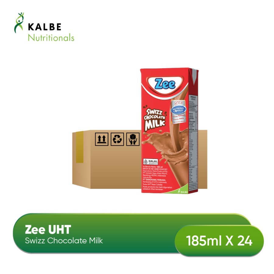 Jual Zee UHT Swizz Chocolate Milk 185ml - Kemasan 1 Karton | Shopee ...