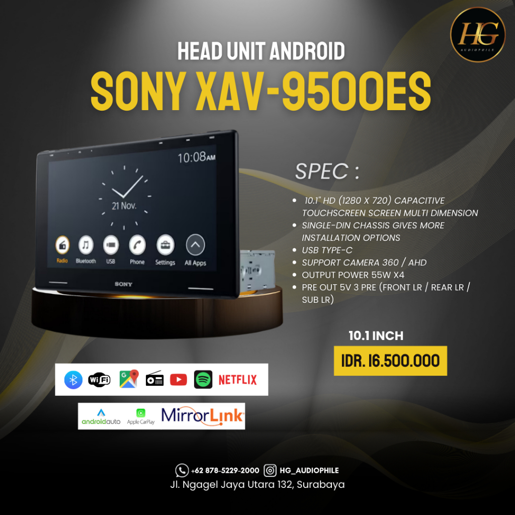 Jual Head Unit Double Din Floating 10 inch SONY XAV-9500ES | Shopee ...
