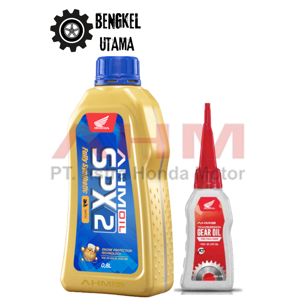 Jual Special Package Oli Motor Matic AHM Oil SPX 2 0.8L + AHM GEAR OIL 120ml | Shopee Indonesia