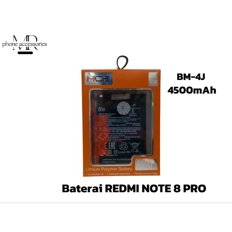 Jual Baterai REDMI NOTE 8 PRO BM-4J Battery Batree Batrei Original 100% ...