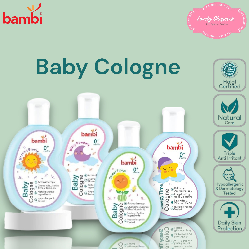 Jual Bambi Baby Cologne 0+ Morning Breezy, Sweet Floral, Sleeping Time ...
