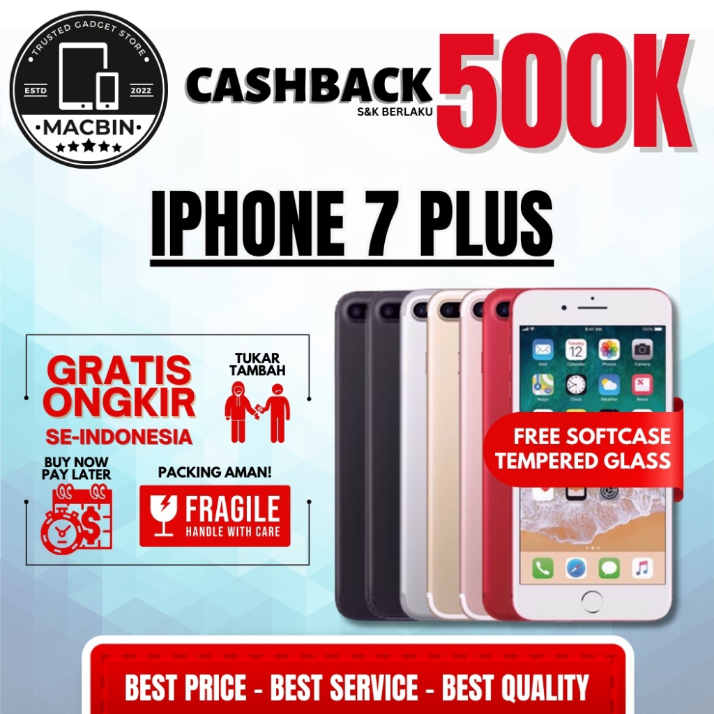 Jual iPhone 7 | 7 Plus Second Resmi 256GB 128GB 32GB Second Original Fullsett | Shopee Indonesia