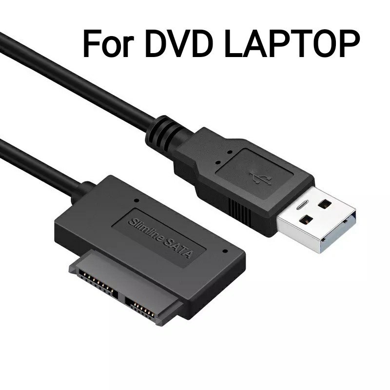 Jual Kabel slimline sata to usb dvd rom rw slim line cable adapter cd ...