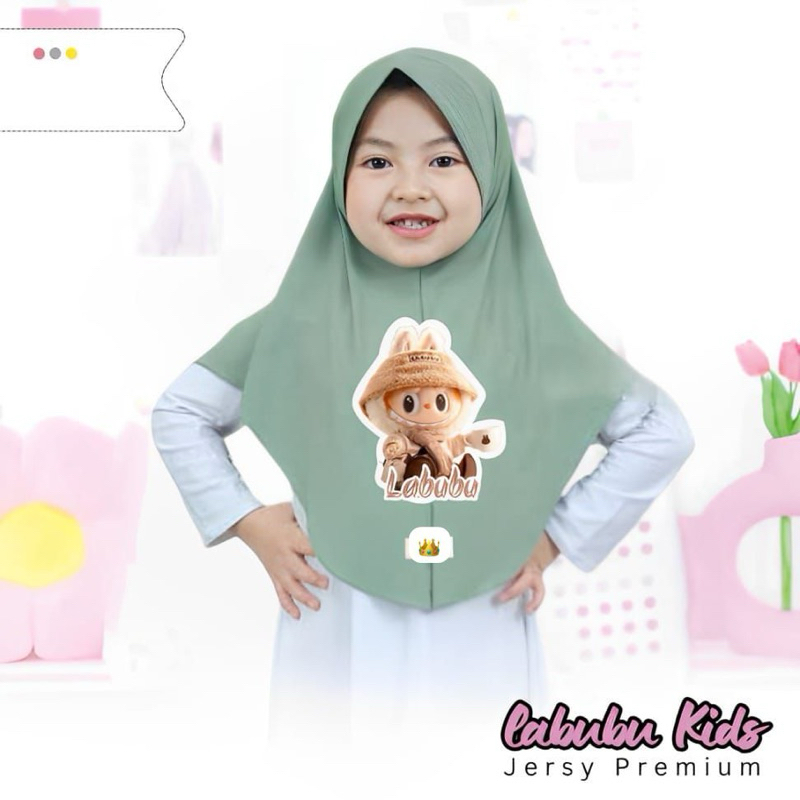 Jual Hijab Instan Anak Labubu Jersey Premium/Hijab Labubu Anak/Hijab ...
