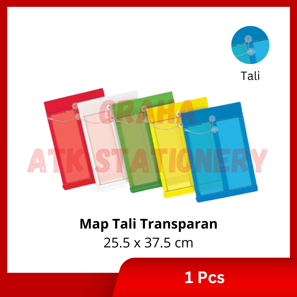 Jual [1 Pcs] Map Tali Plastik Folio / Amplop Tali Transparan / File ...
