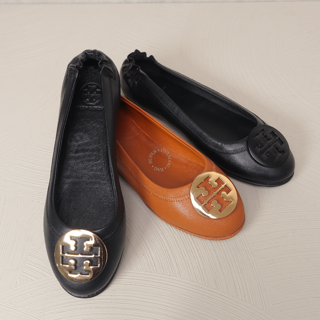 Jual Sepatu TB Ballet Flat Shoes TB Ballet 35-41 Black Gold / Brown ...