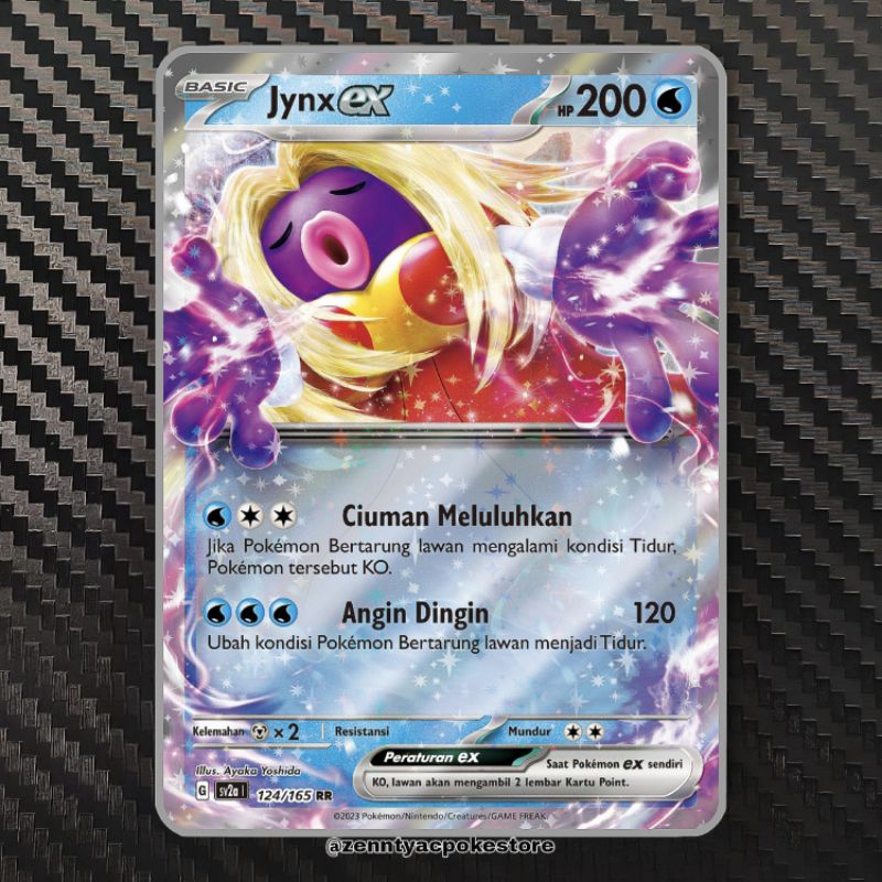 Jual Jynx EX Sv2a 124/165 RR, Kartu Pokemon Indo TCG, Scarlet Violet | Shopee Indonesia