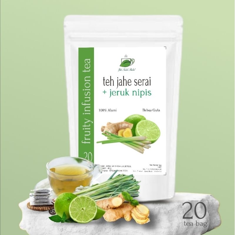 Jual TEH JAHE, SERAI & JERUK NIPIS / GINGER, LEMONGRAS with LIME ...