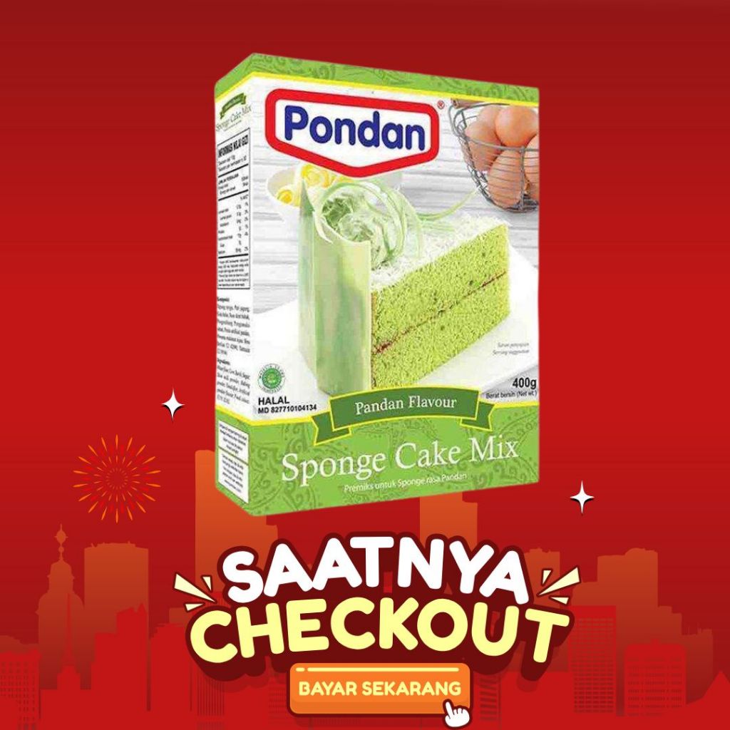 Jual PONDAN SPONGE CAKE MIX PANDAN 400g | Shopee Indonesia