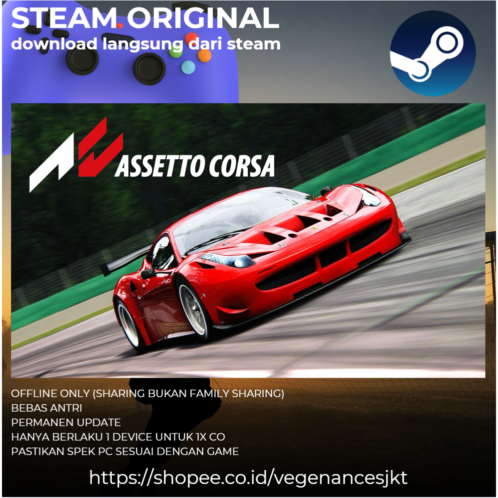Jual Assetto Corsa PC Game Sharing Original + Latest Update | Shopee ...