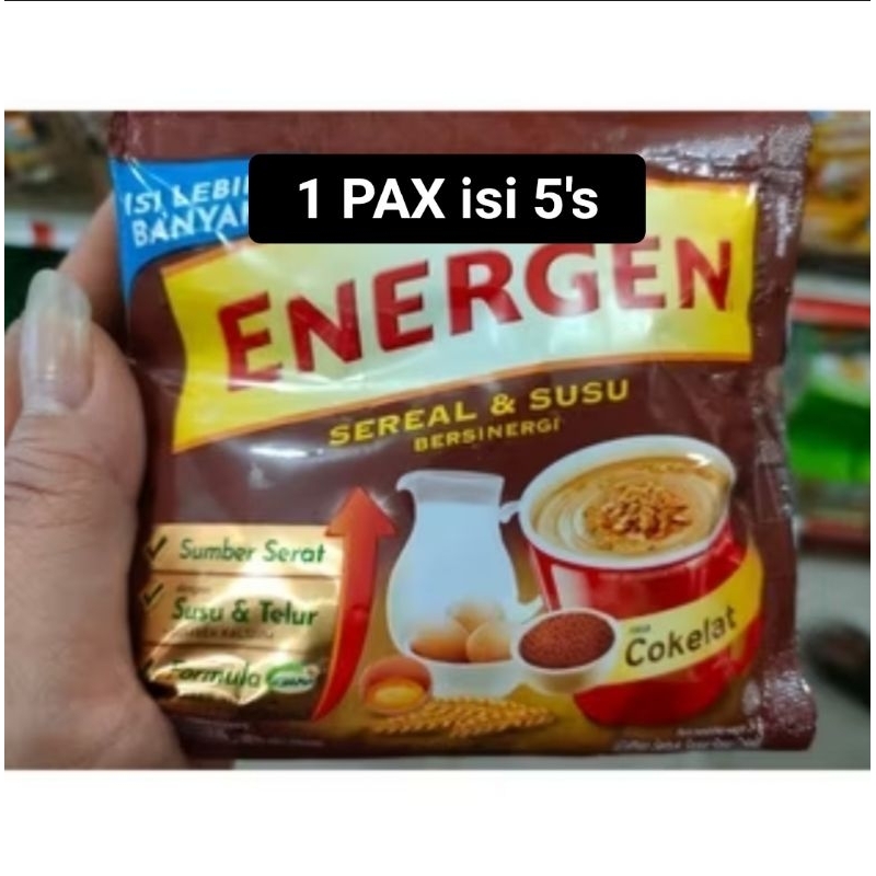Jual Energen Rasa Coklat/ vanila Sachet/ Minuman Cereal Instant ...