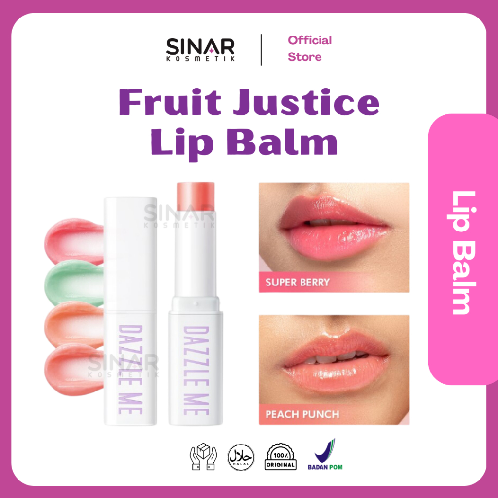 Jual Dazzle Me Fruit Justice Lip Balm | Moisturizing Vitamin E Baby ...