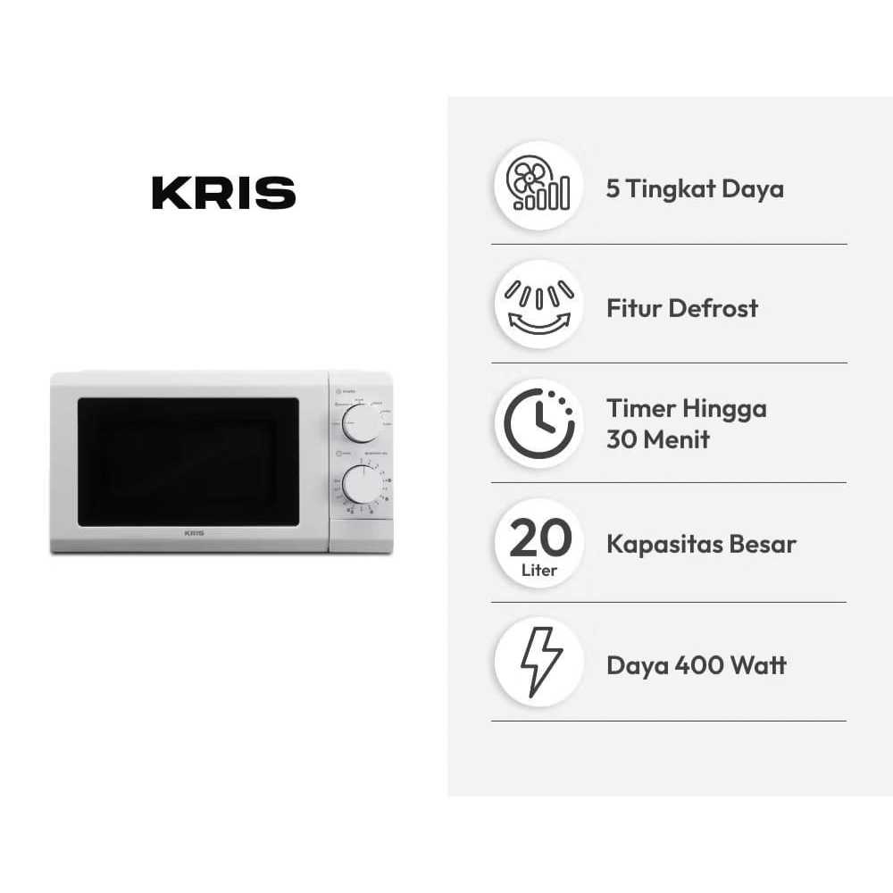 Jual KRIS MICROWAVE 20 LITER DAYA 400 WATT | Shopee Indonesia