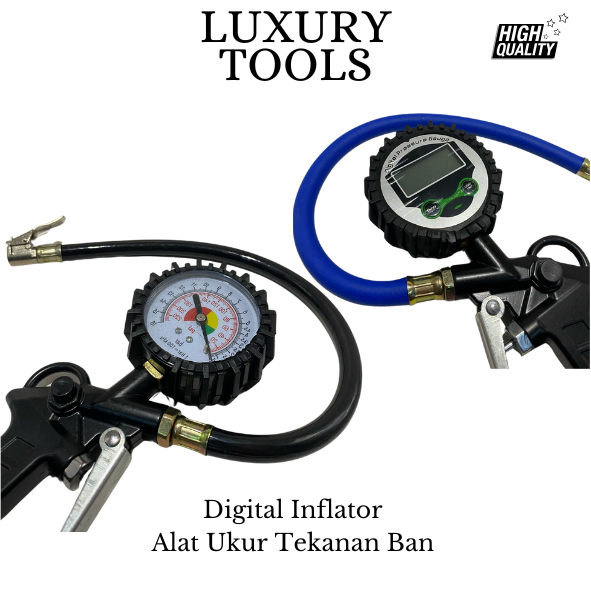 Jual Digital Inflator Alat Tekanan Ban / Alat Ukur Tekanan Angin Digital Analog | Shopee Indonesia