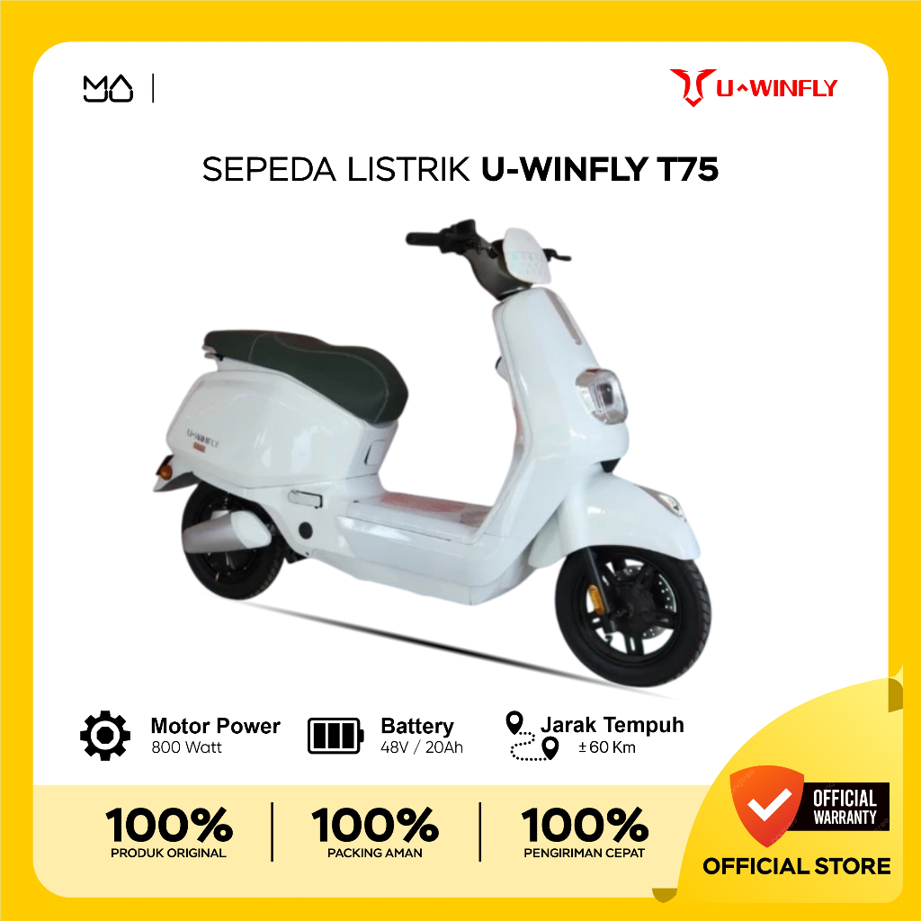 Jual U-WINFLY Sepeda Listrik Uwinfly T75 800Watt - Garansi Resmi ...