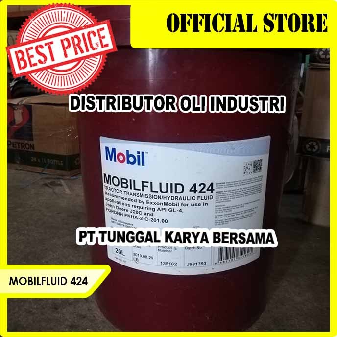 Jual MOBILFLUID 424 ( Oli Hidrolik dan Transmisi Premium - 20 liter ...