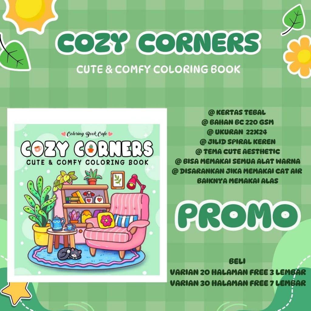 Jual Cozy Corner Cute And Comfy Coloring Book - Buku Mewarnai Untuk ...