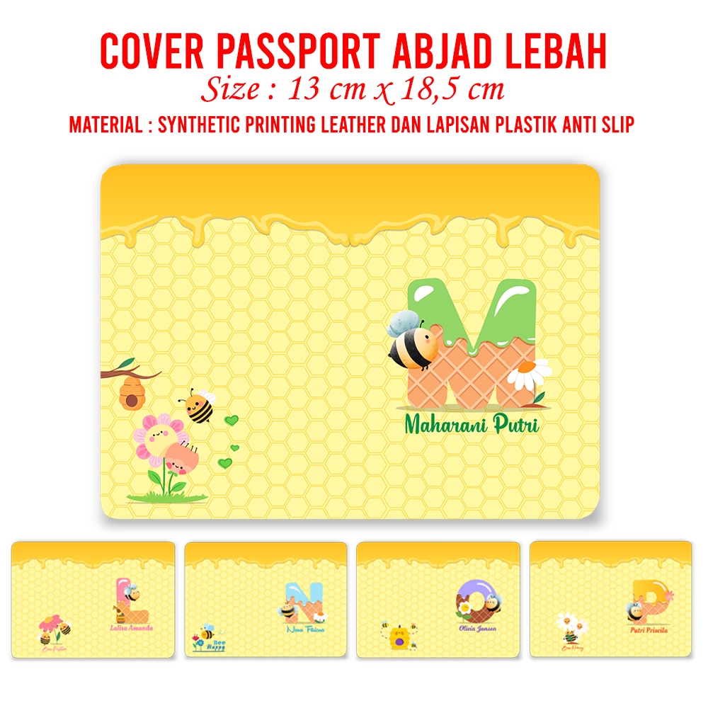 Jual Custom Nama Cover Passport Seri Lebah Custom Sampul Buku Paspor ...